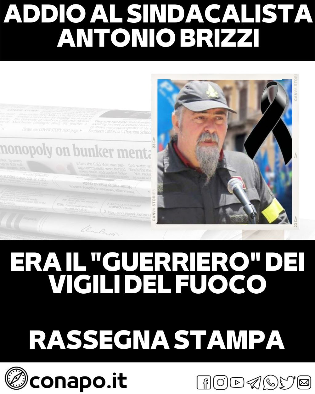 Scomparsa del Segretario Generale Antonio Brizzi (rassegna stampa ...